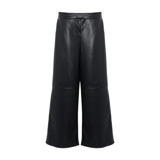 Max Mara Lederhose - - Trousers - Damen - Schwarzk - S