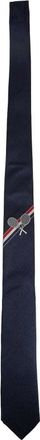 Thom Browne Homme, Accessoires, Bleu, Taille: ONE Size Silk Jacquard Tennis RWB Tie