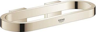 GROHE Grohe Handtuchring und Duschablage mit kratzfester Starlight-Oberfläche, 8,5 x 20 x 3 cm, Nickel gebürstet (Referenz: 41035BE0)