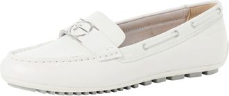 Tamaris Damen Moccassin flach Leder, wei&szlig;, 41 EU