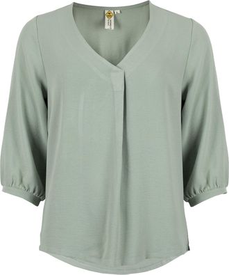 Roadsign Damen Bluse Shirt mit 3/4-&Auml;rmeln f&uuml;r Feminine Alltagskombinationen gr&uuml;n, 2XL