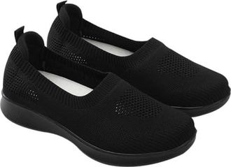 Beaupretty LIGIGWASH Chaussures de Marche pour Femmes &Acirc;g&eacute;es &agrave; Enfiler Baskets Respirantes en Maille Semelle Douce Antid&eacute;rapante Taille 39 Couleur Noire Confort D