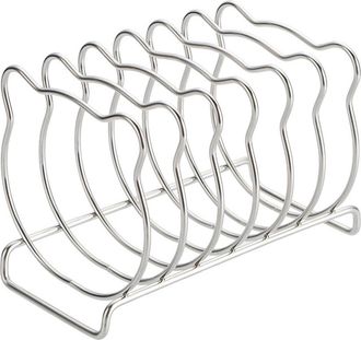 Angoily Toasterst&auml;nder aus Edelstahl: Tisch-Toasthalter f&uuml;r 6 Scheiben - Niedlicher Brotst&auml;nder in B&auml;renform f&uuml;r die Fr&uuml;hst&uuml;ckspr&auml;sentation auf dem Esstisch