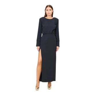 Federica Tosi Langes Kleid mit VAusschnitt am R&uuml;cken - - Dresses - Damen - Schwarzk - M