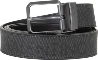 Valentino G&uuml;rtel Billie Leather Belt W130 Antrac/Nero anthrazit k&uuml;rzbar