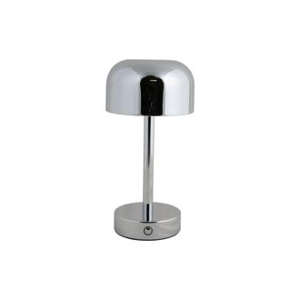 Leitmotiv Tischlampe James Led - Silber - 12.5x12.5x24.5cm - Rund - Eisen - Tischleuchte Wohnzimmer & Schlafzimmer - Tischlampen modern