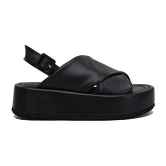 Paloma Barceló Femme, Chaussures, Noir, Taille: 36 EU Sandales noires pour femmes Ss25