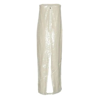 Rotate Pailletten Maxikleid Wei&szlig; - - Dresses - Damen - Wei&szlig; - M