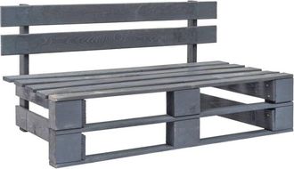 vidaXL Outdoor-Bank Paletten Holz Grau Vidaxl