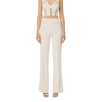Elisabetta Franchi Wide Hosen - - Trousers - Damen - Wei&szlig; - XS