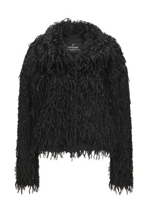 Milestone Fellimitatjacke MSWhitney kurze Jacke aus Kunstpelz im Federlook