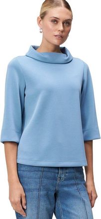 Zero Sweatshirt Damen Sweatshirt mit weitem Rollkragen Plain/ohne Details