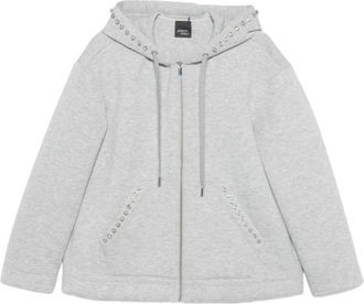 Marina Rinaldi Femme, Sweatshirts et sweats &agrave; capuche, Gris, Taille: 40 FR SweaT-shirt Zipp&eacute;