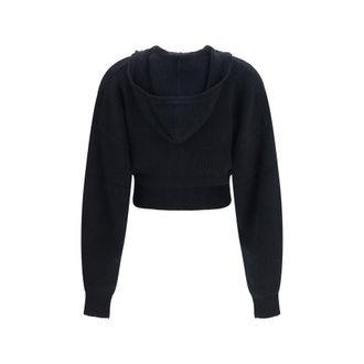 Max Mara Ribbed Wool Blend Cardigan - Black