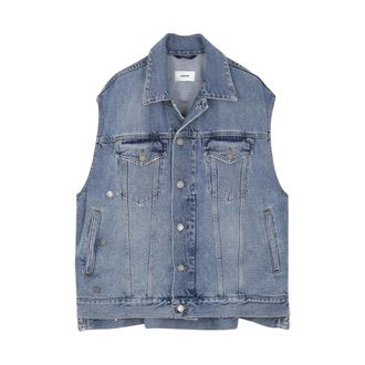 Haikure Janette Weste - - Jackets - Damen - Blau - XS