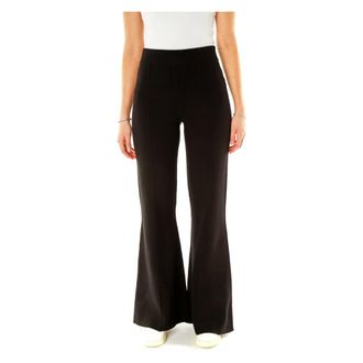 Essentiel Femme, Pantalons, Noir, Taille: 40 FR Pantalon &eacute;vas&eacute; en tricot