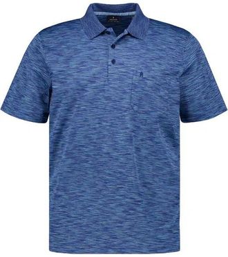 Ragman Herren Polo-Shirt blau Baumwoll-Jersey