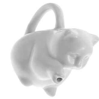 Cabilock Keramik Milchk&auml;nnchen 50ml Milchbeh&auml;lter Kaffeeaufsch&auml;umbecher Wei&szlig; Katzenform Vielseitig F&uuml;r Caf&eacute; Zuhause Restaurant