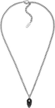 Diesel Collier pour homme en acier inoxydable avec fermoir à mousqueton