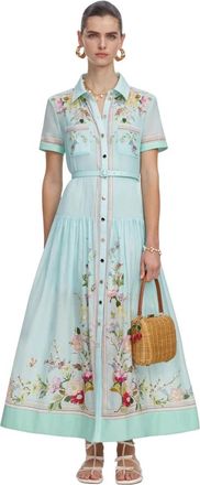 Self Portrait Femme, Robes, Multicolore, Taille: 38 FR Floral Organza Midi Dress