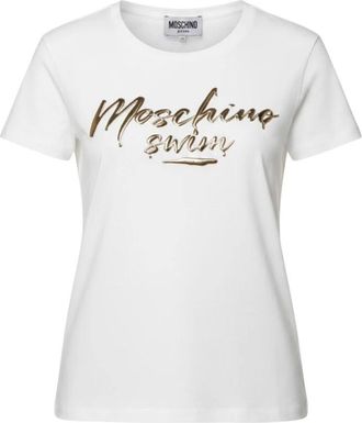 Moschino Femme, Tops, Blanc, Taille: 42 FR T-Shirt A1920