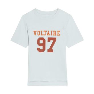 Zadig&Voltaire Femme, Tops, Bleu, Taille: 40 FR Camiseta Boo