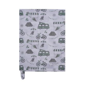 Krasilnikoff Geschirrtuch KW13364 - Summertime, Green/Sommerzeit, gr&uuml;n