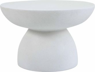 Oviala Table basse de jardin ronde diam 60 cm effet b&eacute;ton lisse