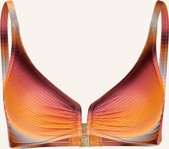 Maryan Mehlhorn Maryan Mehlhorn Bralette-Bikini-Top Sundrenched Mit Glitzergarn orange