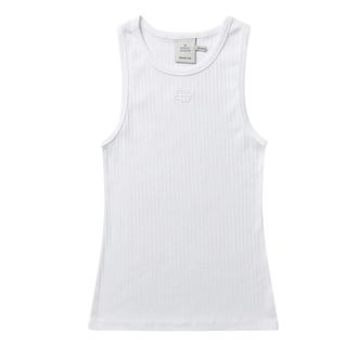 Munthe Baumwoll-Tanktop mit Emblem - - Tops - Damen - Wei&szlig; - XL