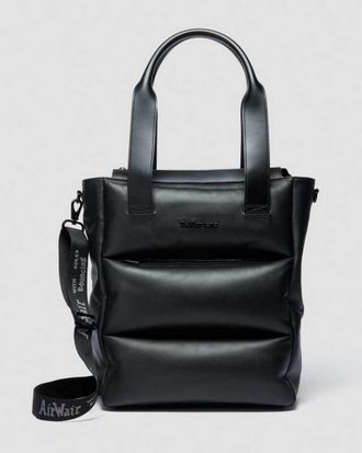 Dr. Martens Leder Tote Bag in Schwarz