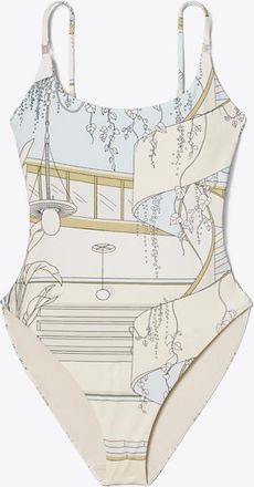 Tory Burch Damen Badeanzug mit Print