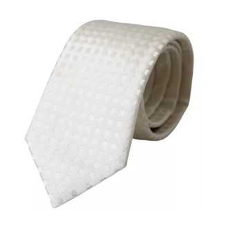 Dolce & Gabbana Gepunktete Seidenkrawatte Klassisch Verstellbar Herren - - Accessories - Herren - Wei&szlig; - ONE SIZE