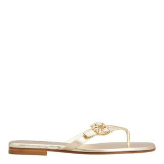Roger Vivier Femme, Chaussures, Jaune, Taille: 38 EU Strass B Thong 15Mm