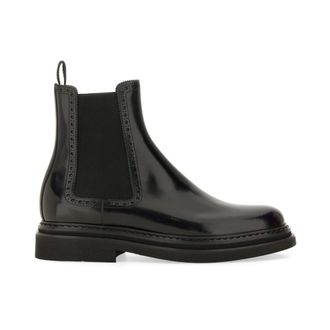 Dolce & Gabbana Bottines Chelsea en cuir de veau bross&eacute; - Homme - Chaussures - Noir - Taille: 40 EU