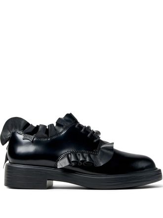 Camper Dean ruffled lace-up shoes - Schwarz