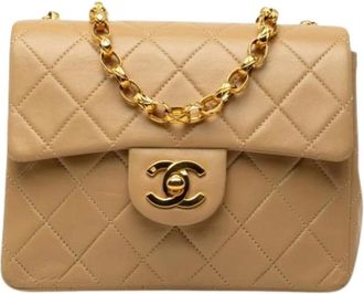 Chanel Sac &agrave; bandouli&egrave;re vintage Pre-owned - Femme - Pre-owned - Beige - Taille: ONE Size