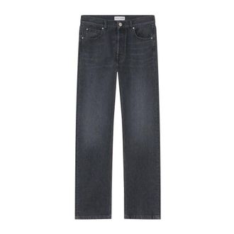Pinko Leyda Loose Denim Gerades Jeans Dunkelgrau - - Jeans - Damen - Schwarzk - W28
