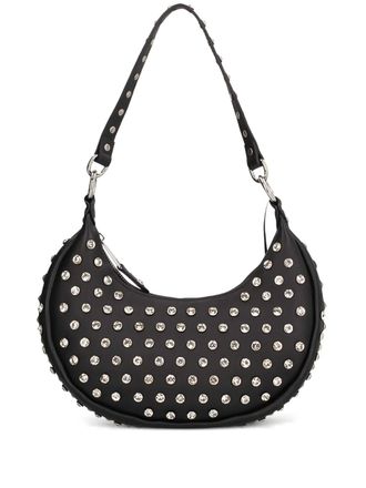 Retrofête sac porté épaule Maybelle à ornements en cristal - Noir