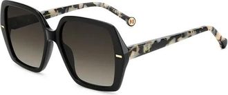 Carolina Herrera Femme, Accessoires, Noir, Taille: 56 MM Lunettes de soleil