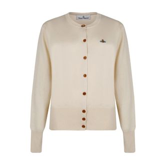 Vivienne Westwood White Bea Cardigan - - Knitwear - Damen - Beige - S
