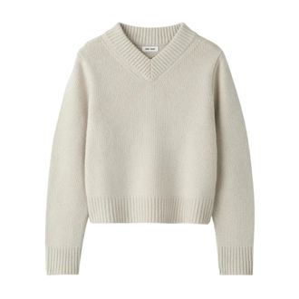 Soft Goat Femme, Pulls, Beige, Taille: 42 FR Knit Chunky V Neck