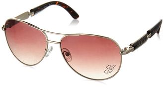 Guess Piloten-Sonnenbrille für Damen aus Metall, Gld-34, 60 mm