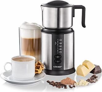 Cloer 7789 Induktions-Milchaufsch&auml;umer, f&uuml;r bis zu 450 ml, kalter oder warmer Milchschaum, hei&szlig;e Schokolade, verschiedene Programme w&auml;hlbar & Cloer 5918 Esp