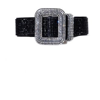 Benedetta Bruzziches Femme, Accessoires, Noir, Taille: ONE Size Ceinture en Cristal Venus Jet Noir