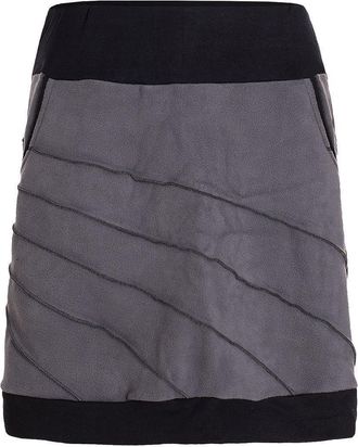 vishes Alternative Bekleidung - Thermorock Warmer Damen Winterrock kurz Minirock aus ECO-Fleece grau 40-42