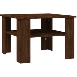vidaXL Vidaxl - Table basse Ch&ecirc;ne marron 60x60x42 cm Bois ding&eacute;nierie
