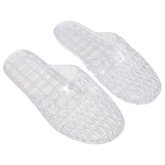 BESPORTBLE Pantoufles Transparentes &agrave; Enfiler pour Femmes Semelle Antid&eacute;rapante Design Creux Ventil&eacute; Mati&egrave;re Plastique Souple Taille 38 Chaussures DInt&eacute;rieur Pla