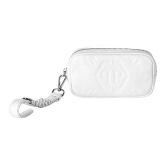 Philipp Plein Femme, Sacs, Blanc, Taille: ONE Size Leather Mini Shoulder Embossed Monogram