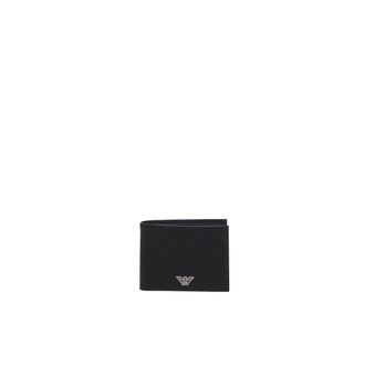 Emporio Armani Black Logo Bifold Wallet - - Accessories - Herren - Schwarzk - ONE SIZE